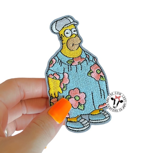 The Cow Lady | Accessories | Homer Simpson Patch The Simpsons Tv Show ...